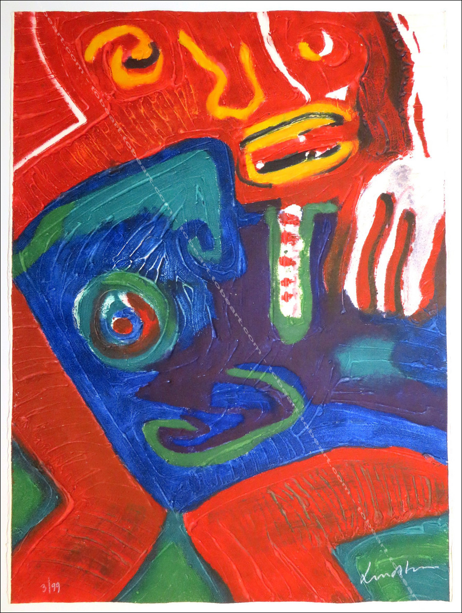 Bengt LINDSTRÖM - Composition II. Gravure au carborundum. Galerie Tobeart. Bengt LINDSTRÖM - Composition II. Gravure au carborundum. Galerie Tobeart.